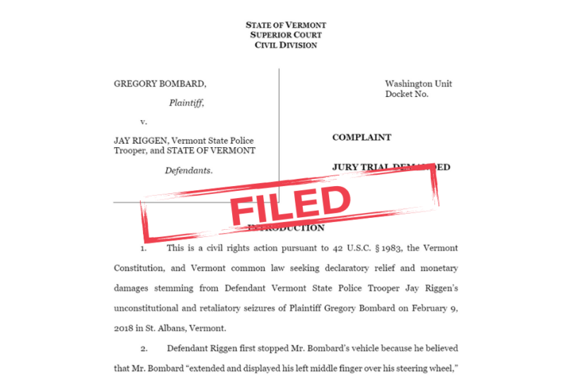 ACLU Client Files Lawsuit Challenging Retaliatory Arrest - ACLU Vermont